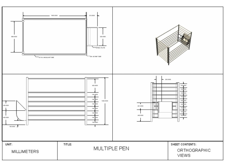 Multiple Pen: Millimeters Orthographic Views | PDF | Equipment | Nature