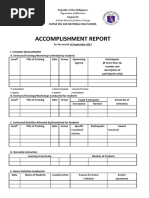 Capiz National High School Accomplishment Report | PDF | Teaching ...