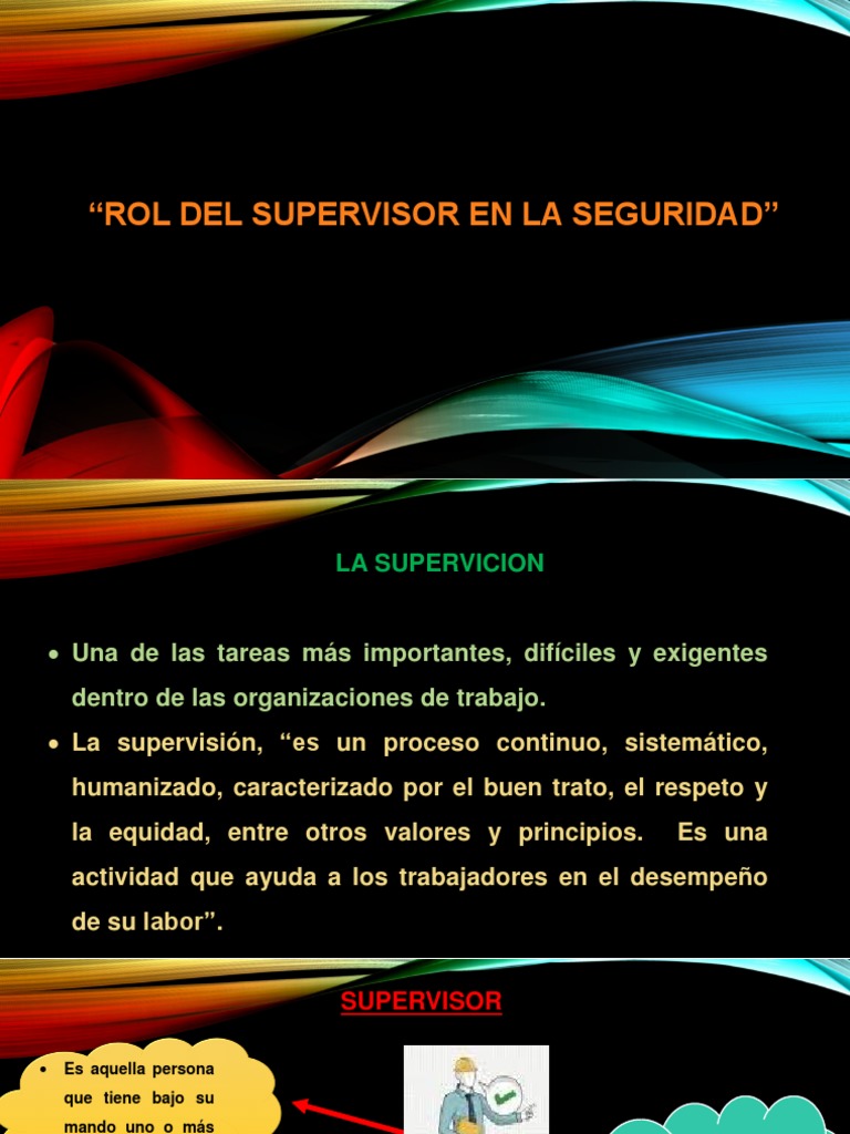 Diapos-Rol Del Supervisor | PDF | Seguridad y salud ocupacional ...