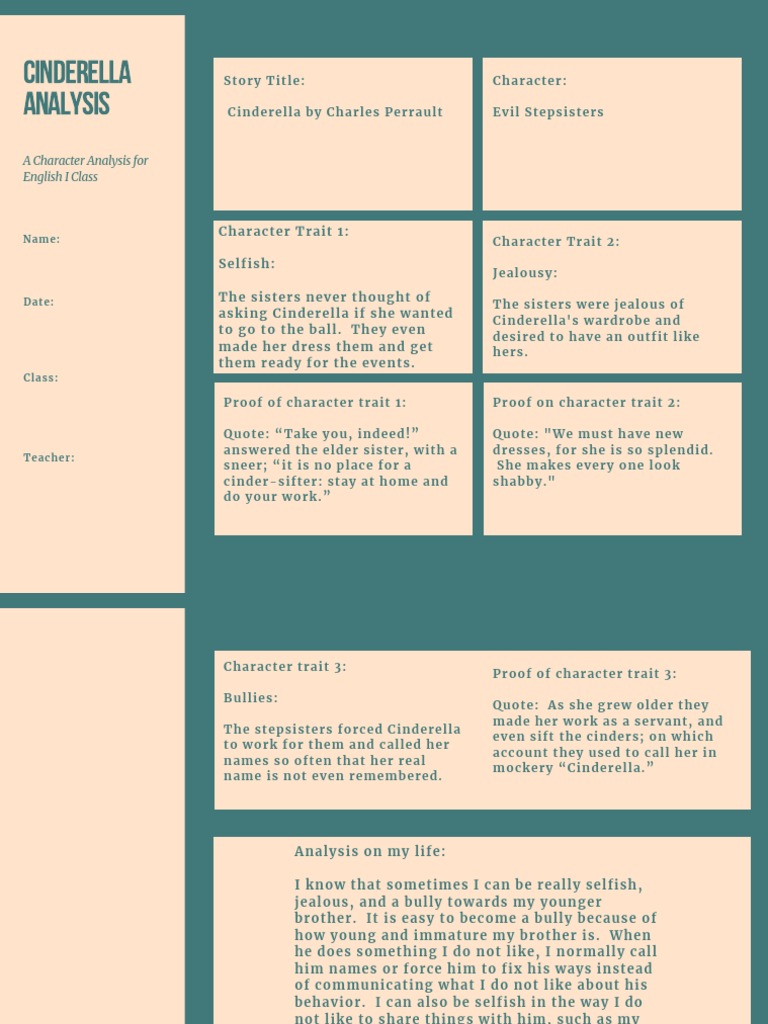Cinderella Analysis | Download Free PDF | Cinderella | Jealousy