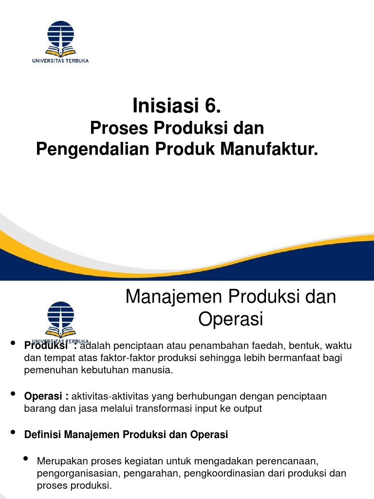 Manajemen Produksi dan Operasi | PDF | Teknologi & Rekayasa