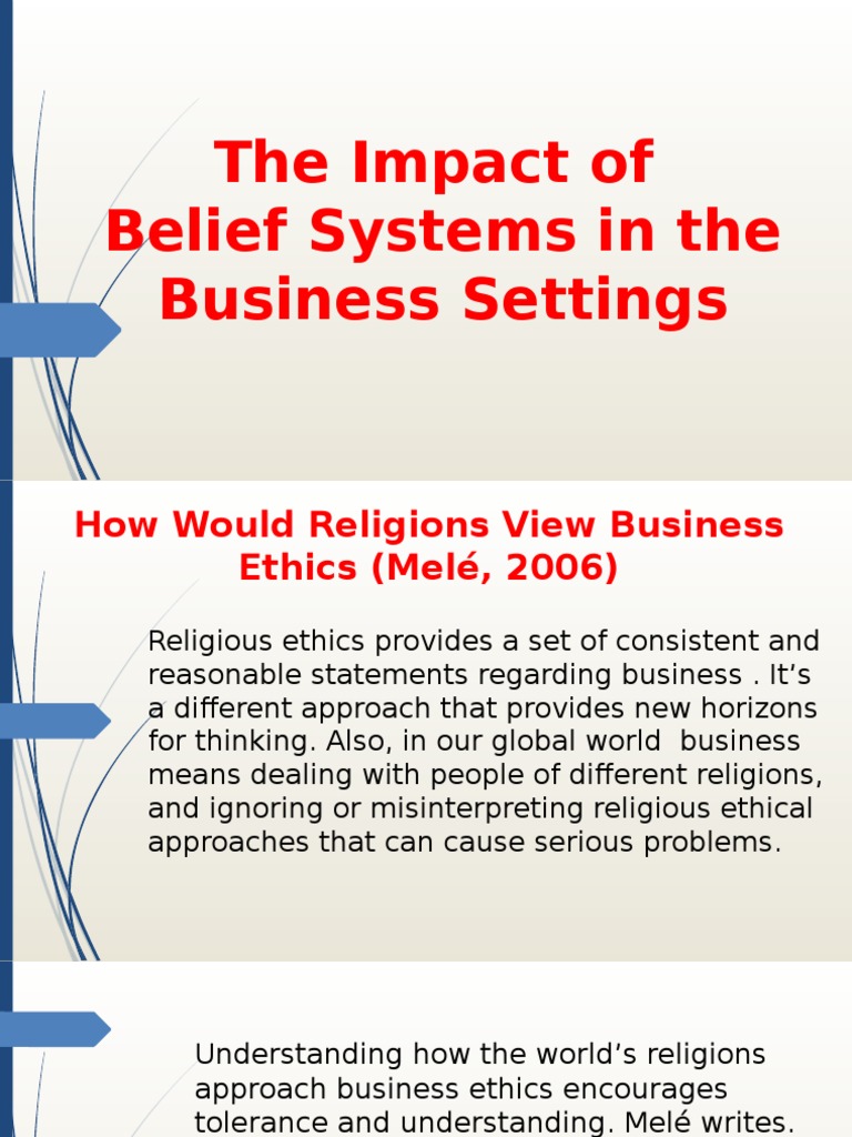 The Impact of Belief Systems in The Business Settings | PDF | Ahimsa ...