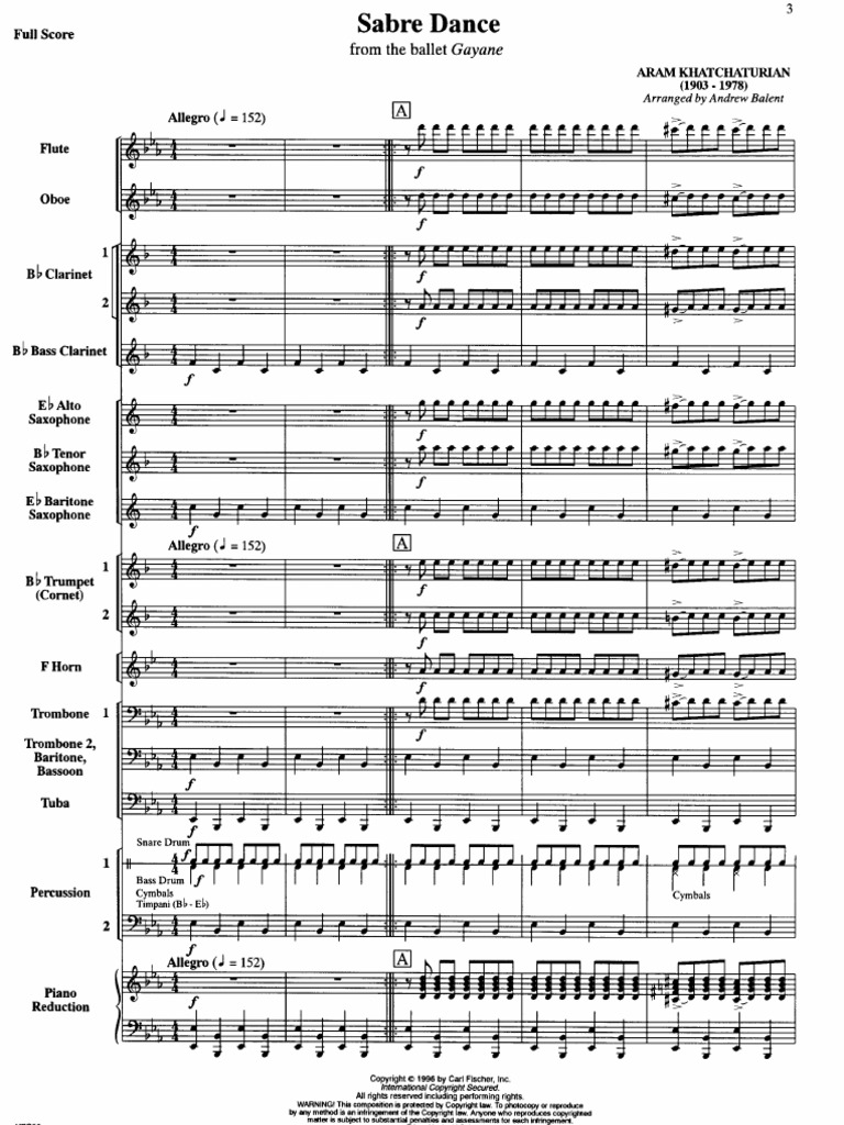 Sabre Dance | PDF