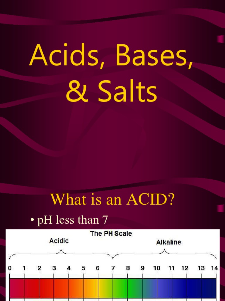 Acids Bases and Salts | PDF | Acid | Ph