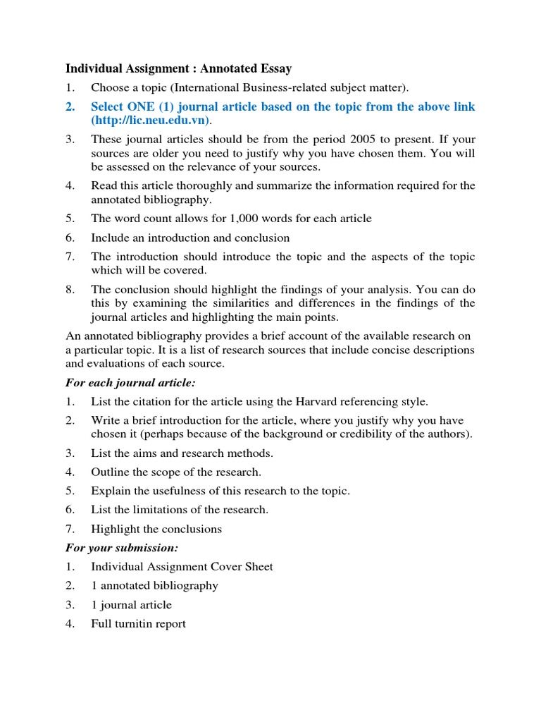 IB Individual Assignment | PDF