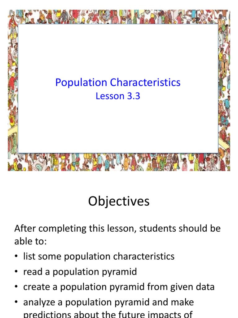 Lesson3.3 Population Characteristics | PDF | Family Planning | Birth Rate