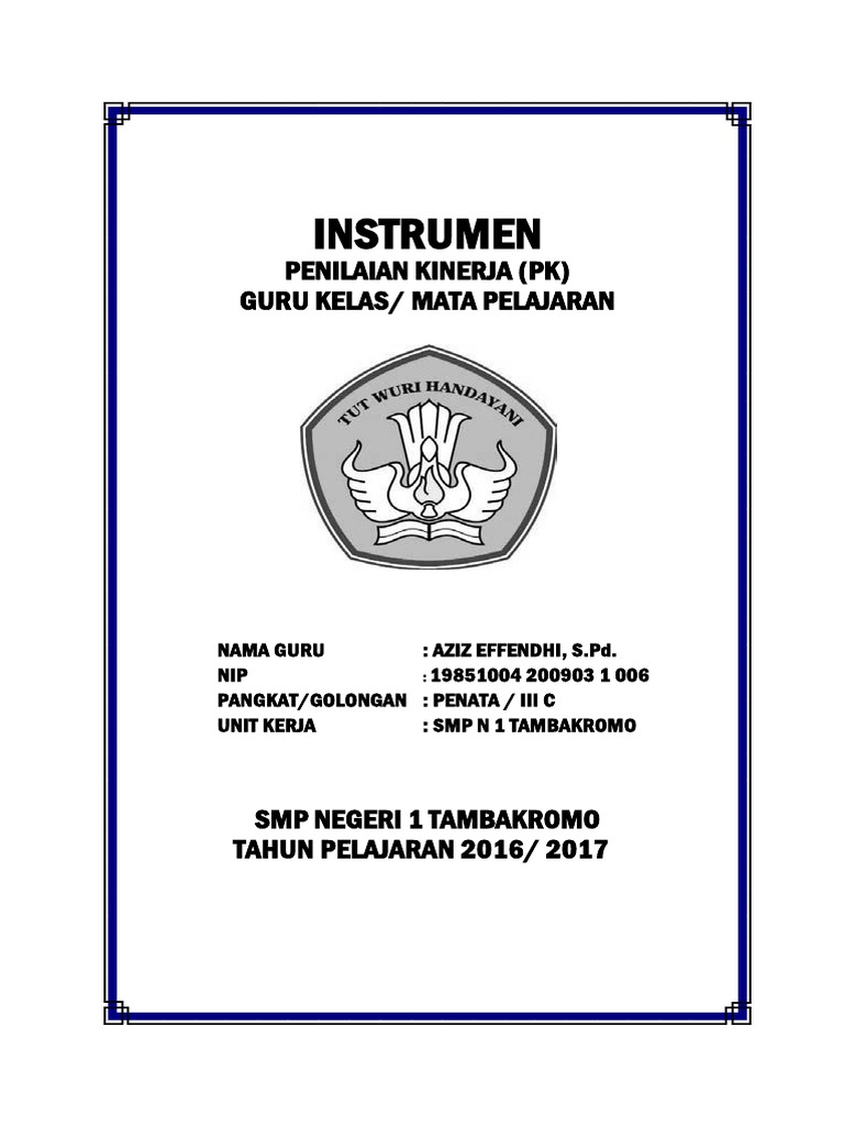 Cover Instrumen PKG Mapel | PDF