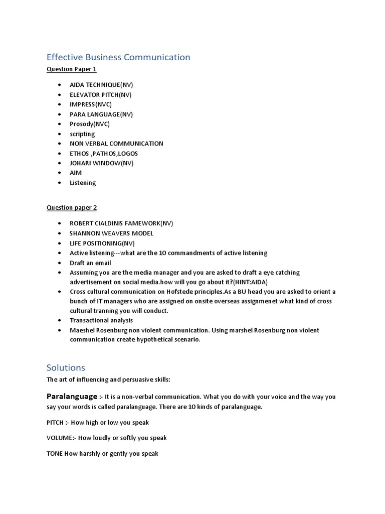 Business Communication Notes | Download Free PDF | Communication | Id