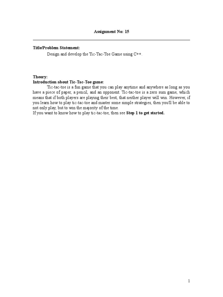 Tic Tac Toe Program | PDF | Algorithms | Theoretical Computer Science