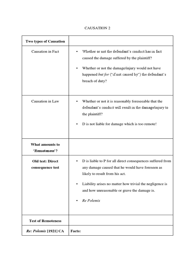 Causation 2 | PDF | Causation (Law) | Negligence