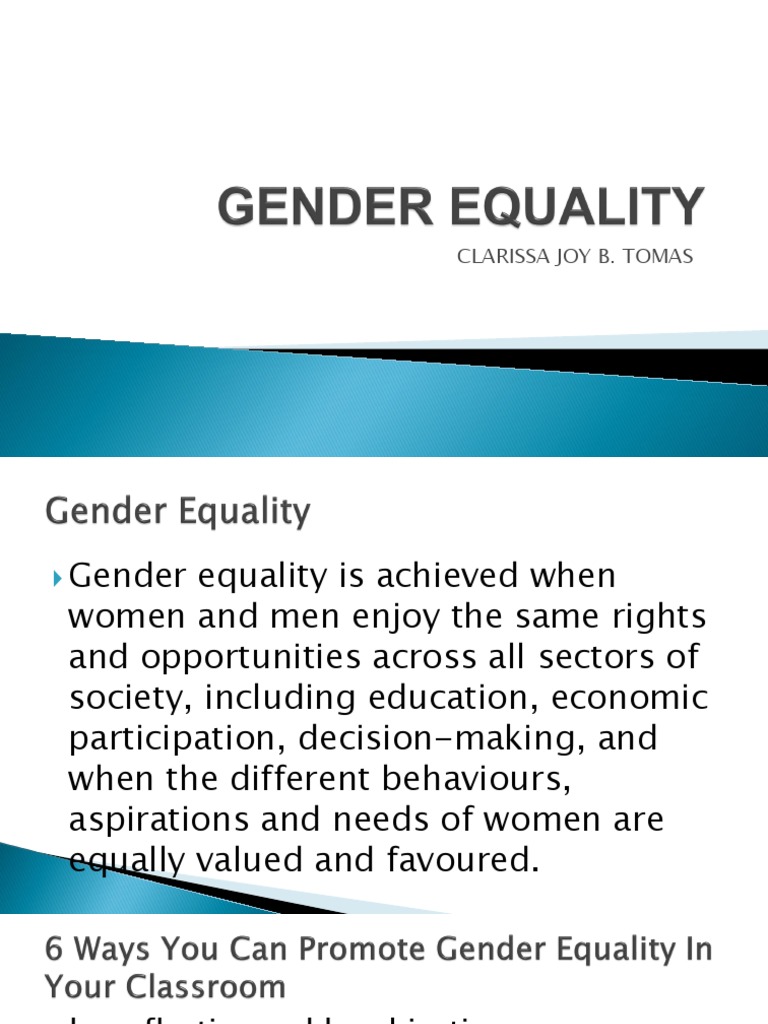 Gender Equality | PDF