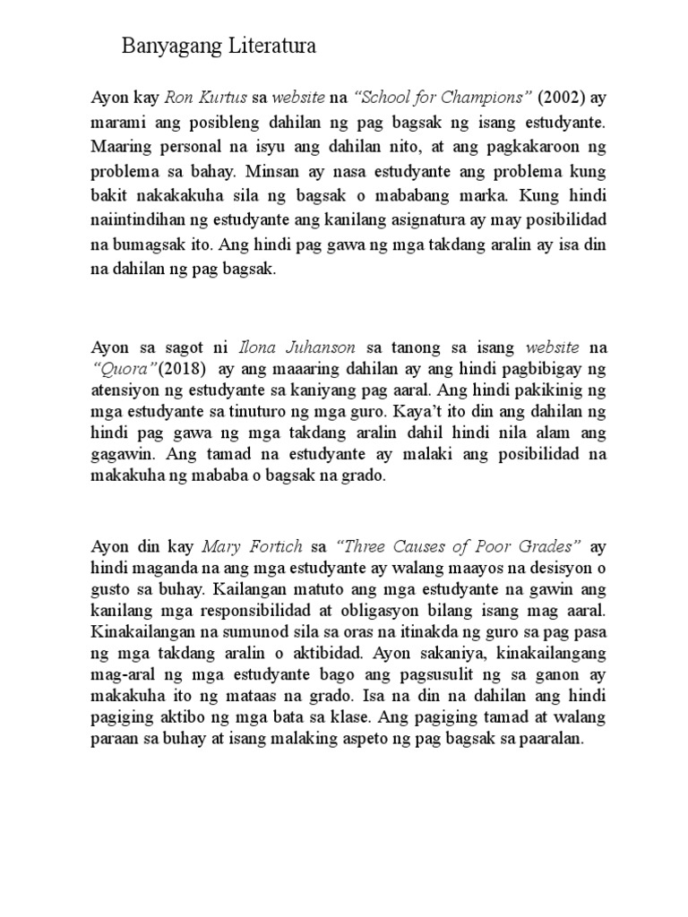 Foreign Literature 1 | PDF