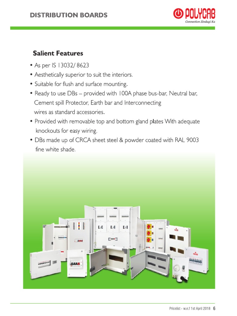 Polycab DB Catalogue PDF | PDF