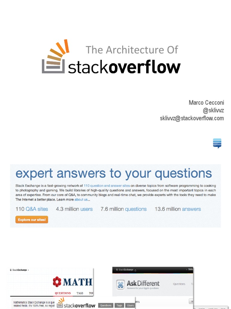 Stack Overflow Architecture Devconf Pdf Web Server Internet And Web