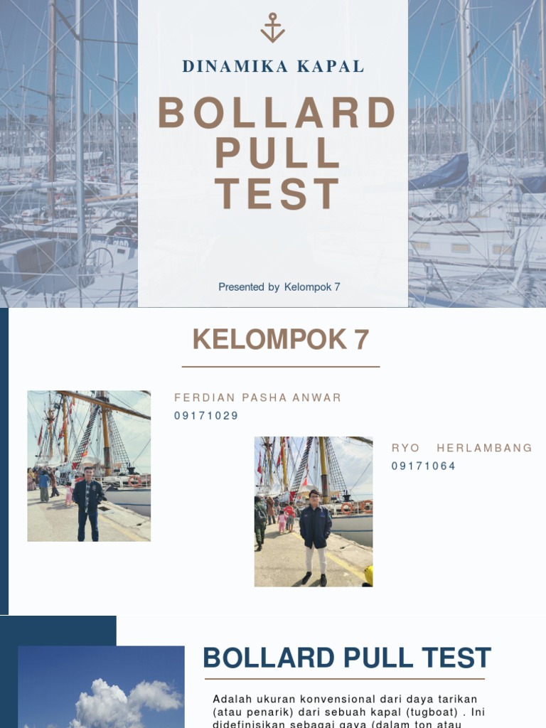 Bollard PULL Test Kelompok 7 | PDF | Teknologi & Rekayasa