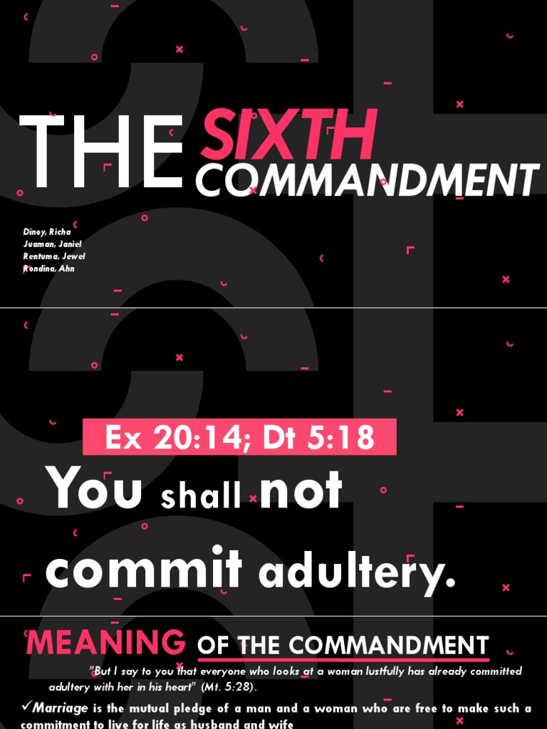 Sixth Commandment | Download Free PDF | Marriage | Adultery