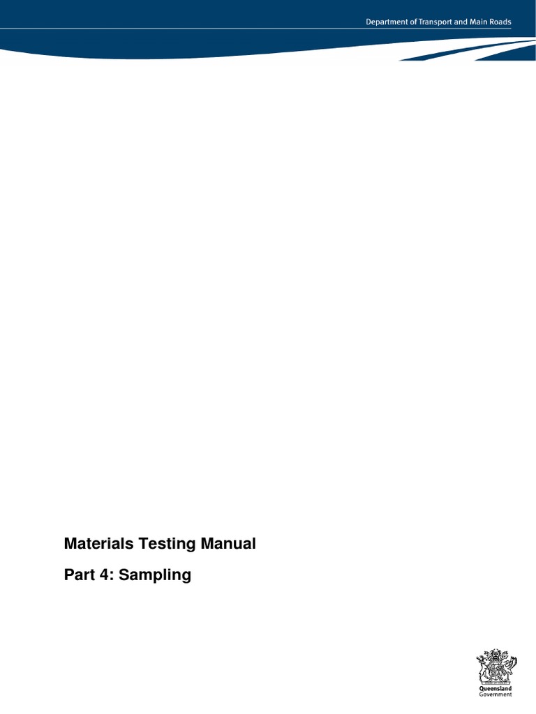 Materials Testing Manual Part 4: Sampling | PDF | Sampling (Statistics ...