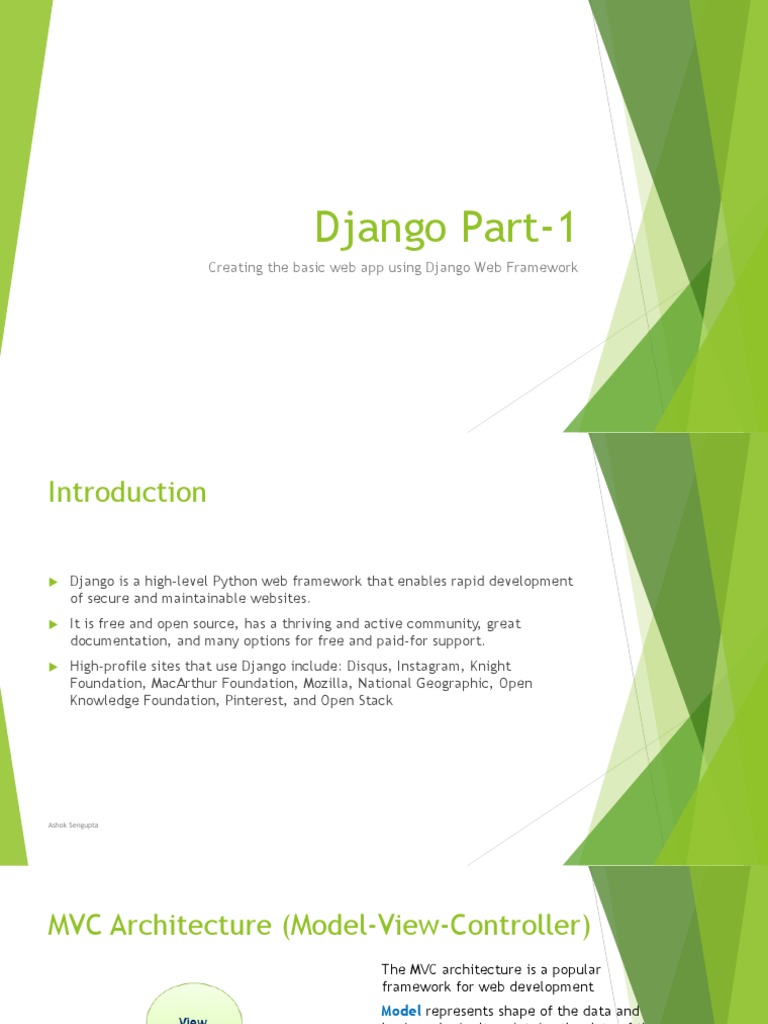 Django Part 1 Creating The Basic Web App Using Django Web Framework Pdf Modelview