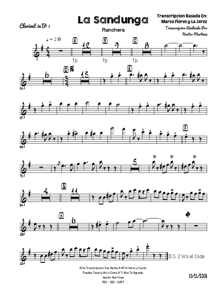 La Sandunga - La Numero 1 Banda Jerez PDF | PDF