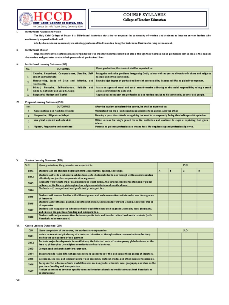 World Literature Course Syllabus | PDF | Genre | Critical Thinking