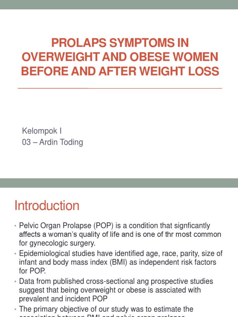 Prolapse Symptoms in Obese Women | PDF