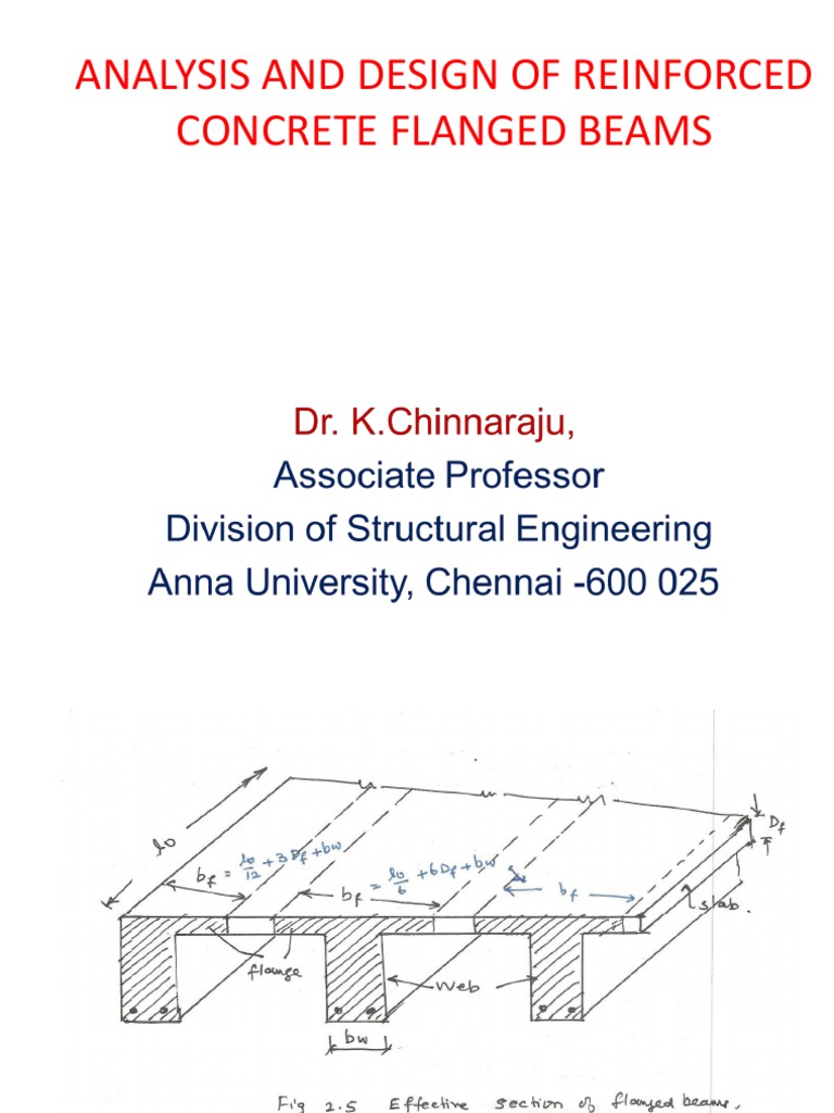 Analysis and Design of Reinforced Concrete Flanged Beams | PDF