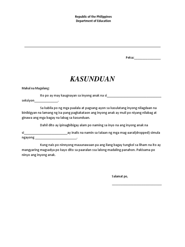 Kasunduan | PDF