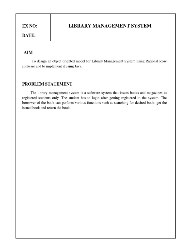 Library Management System | PDF | Use Case | Library (Computing)