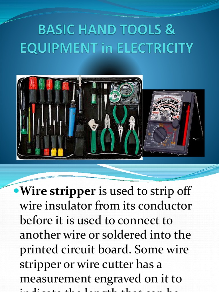 Electricity Hand Tools | PDF | Printed Circuit Board | Electricity