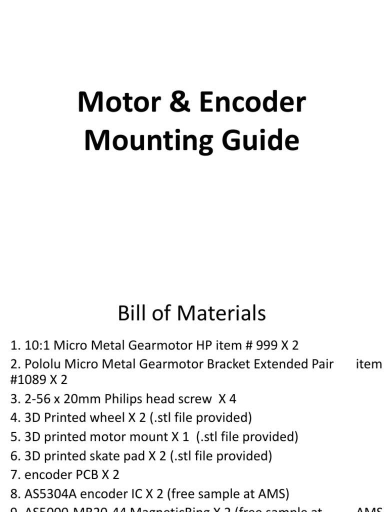 Encoder Mounting Guide | PDF | Technology & Engineering