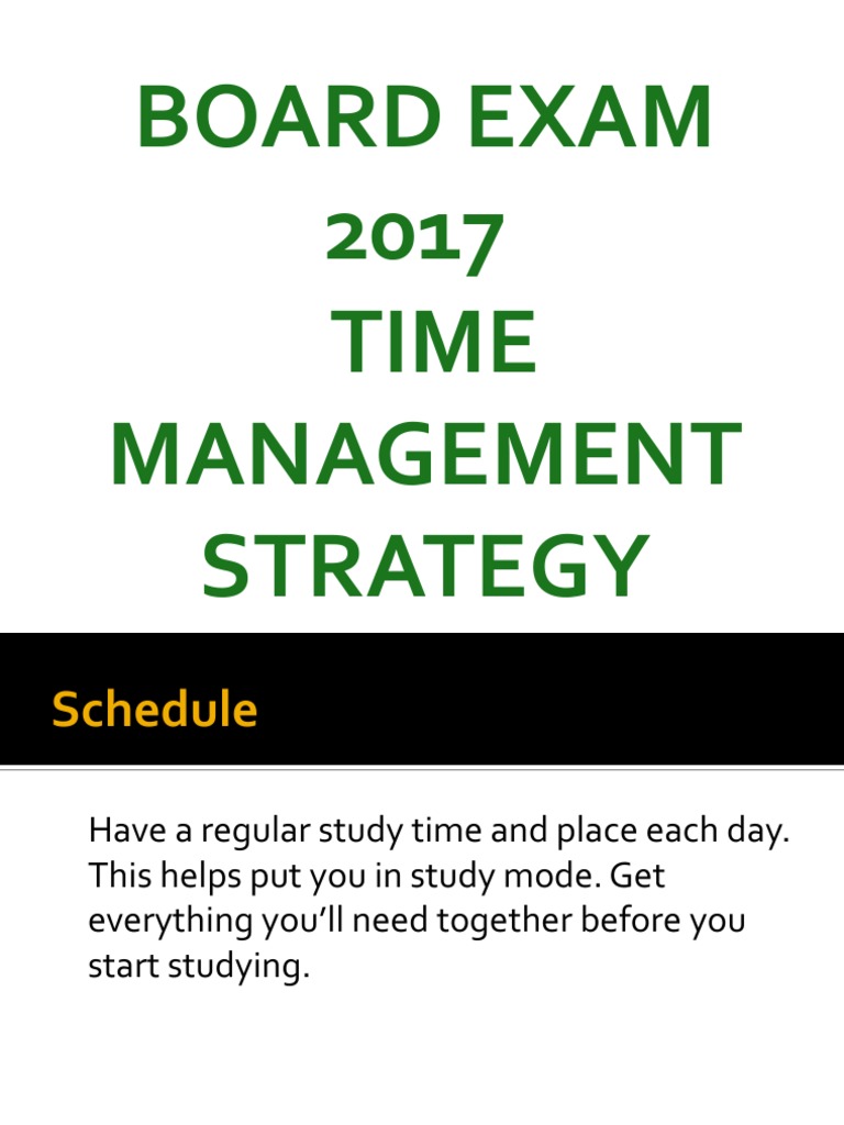 Board Exam Time Management | PDF | Mnemonic | Behavior Modification