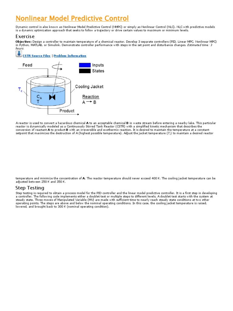 Nonlinear Model Predictive Control | PDF | Control Theory | Chemical ...