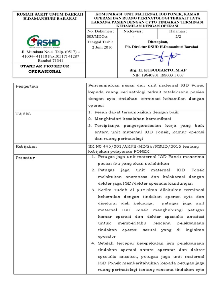 Komunikasi Maternal IGD Ponek Dengan Ruang Perina | PDF | Sains ...