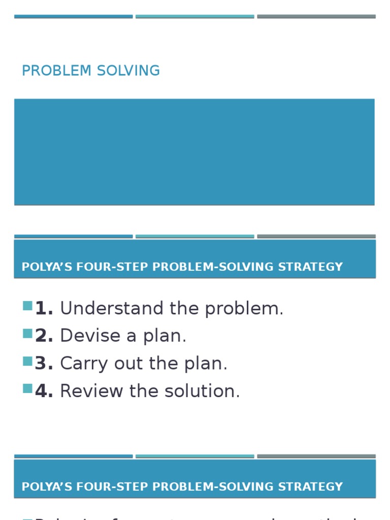 Problem Solving | PDF | Applied Mathematics | Cognition