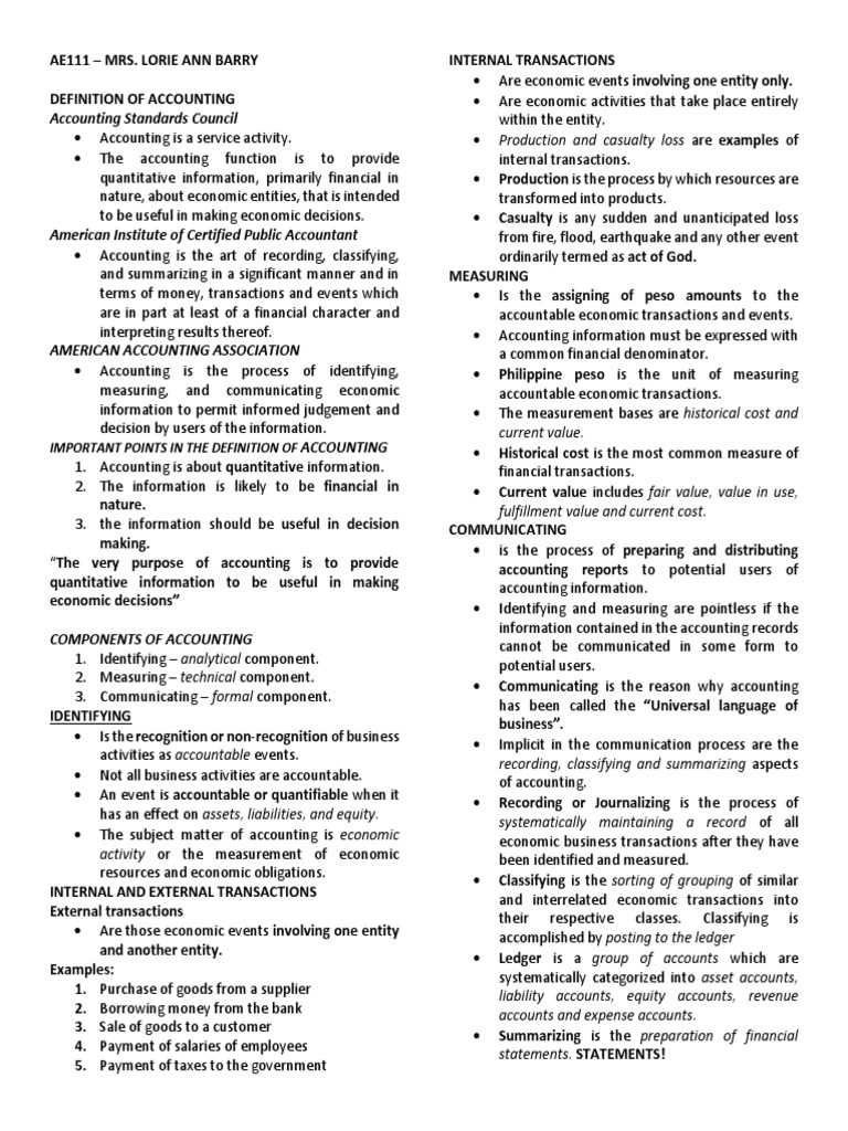 Financial Accounting and Reporting Reviewer | PDF | Certified Public ...