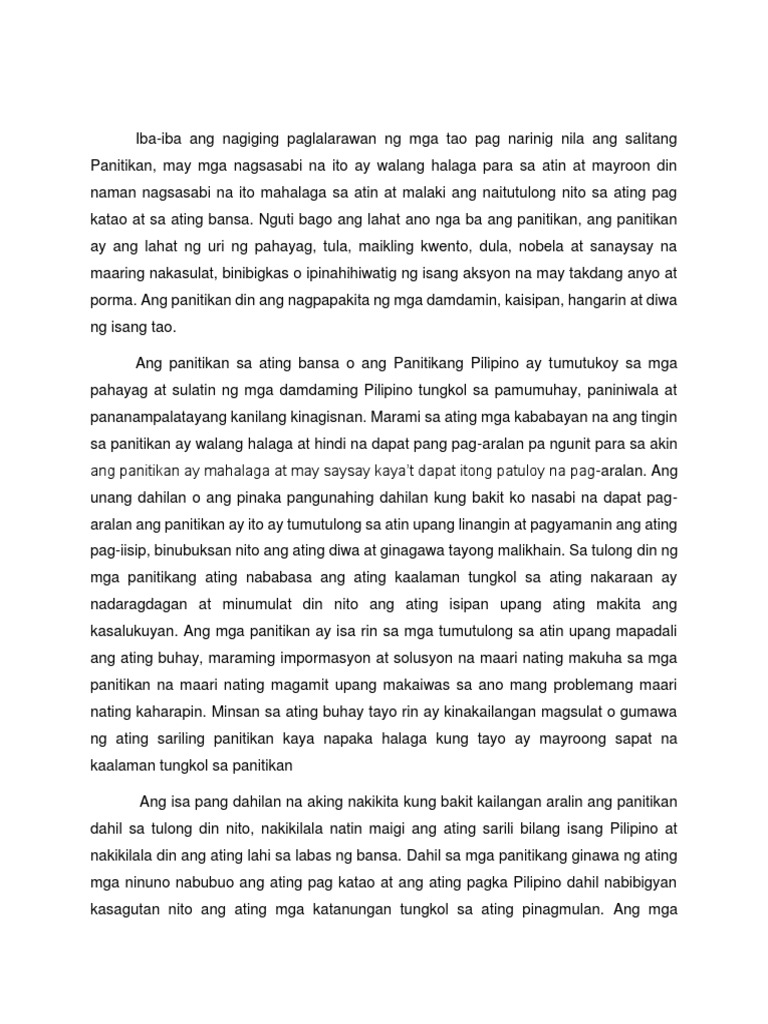 Bakit Kailangang Pagaraoan Ang Panitikan