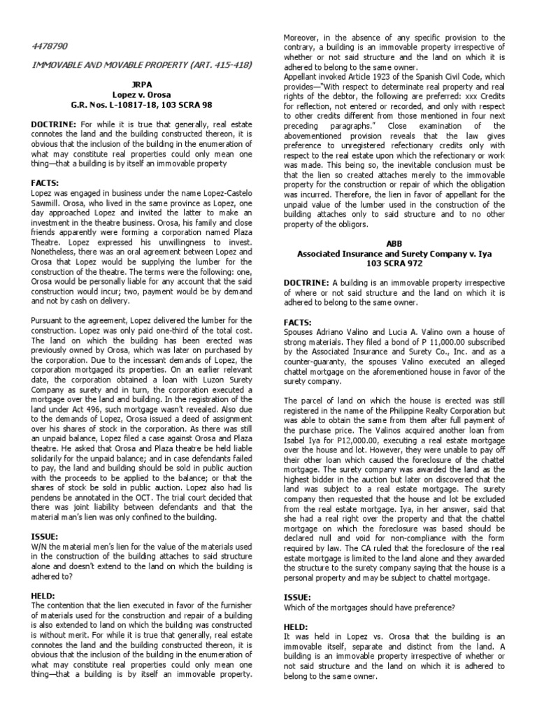 Prop Case Digest | PDF | Mortgage Law | Foreclosure