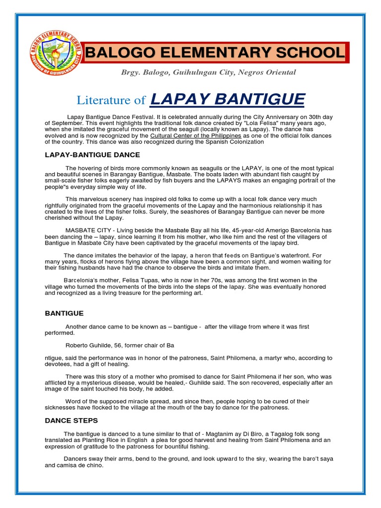 Lapay Bantigue Dance Festival Overview | PDF | Festival | Dances