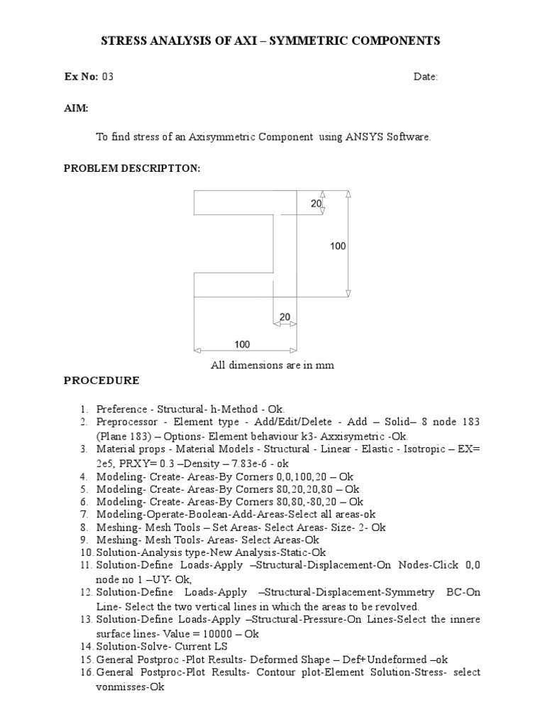 Stress Analysis of Axi - Symmetric Components | PDF | Teaching Methods ...