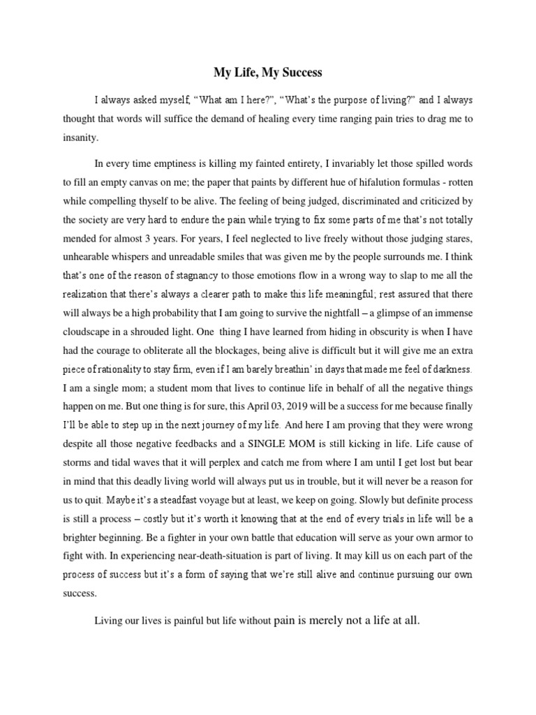 My Life, My Success | PDF