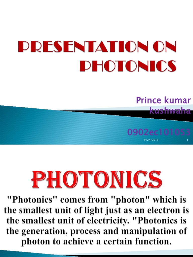 Photonics | PDF | Photonics | Optics