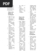 DRRR Brochure For Earthquake (2018-2019) | PDF | Earthquakes | Nature