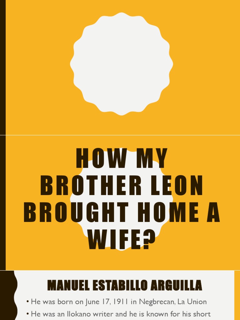 2 How My Brother Leon Brought Home A Wife | PDF