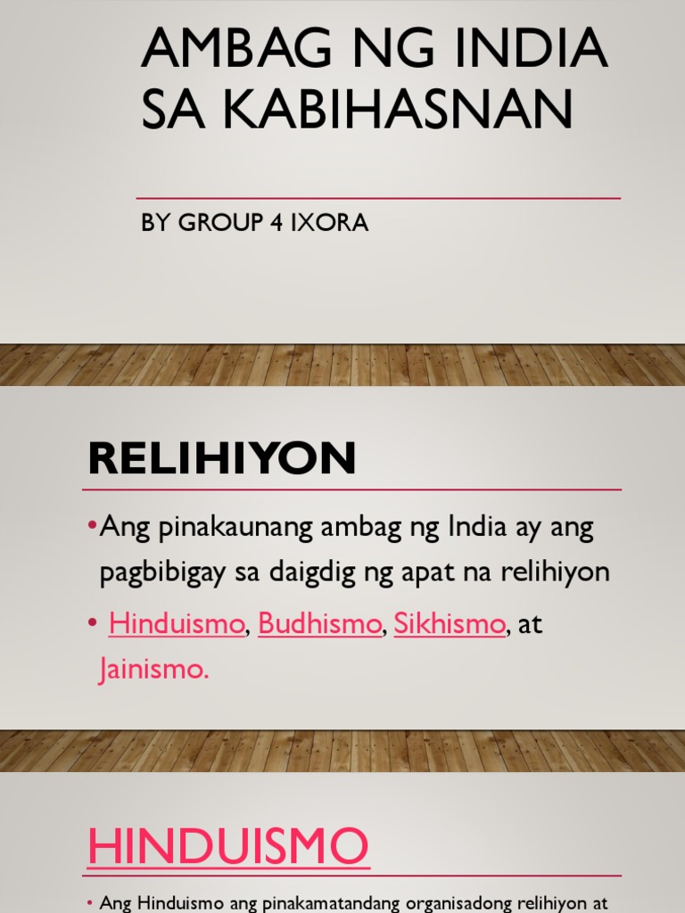 Ambag NG India by Group 3 Ixora | PDF