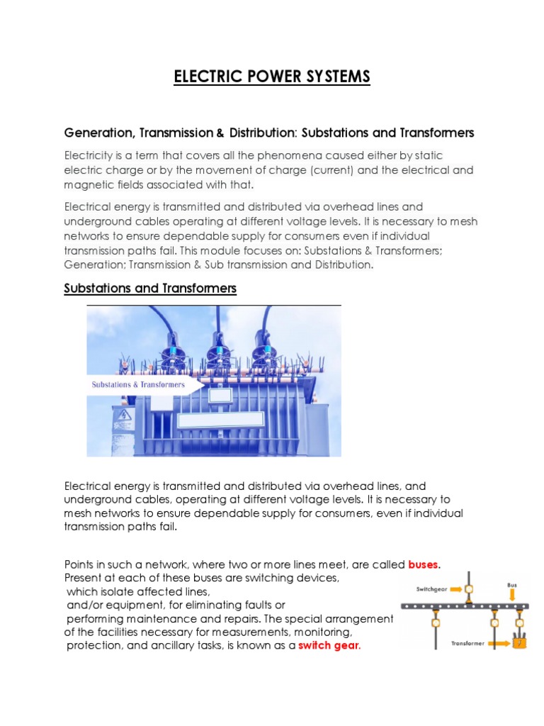 Electric Power Systems Pdf Electricity Generation Fossil Fuel