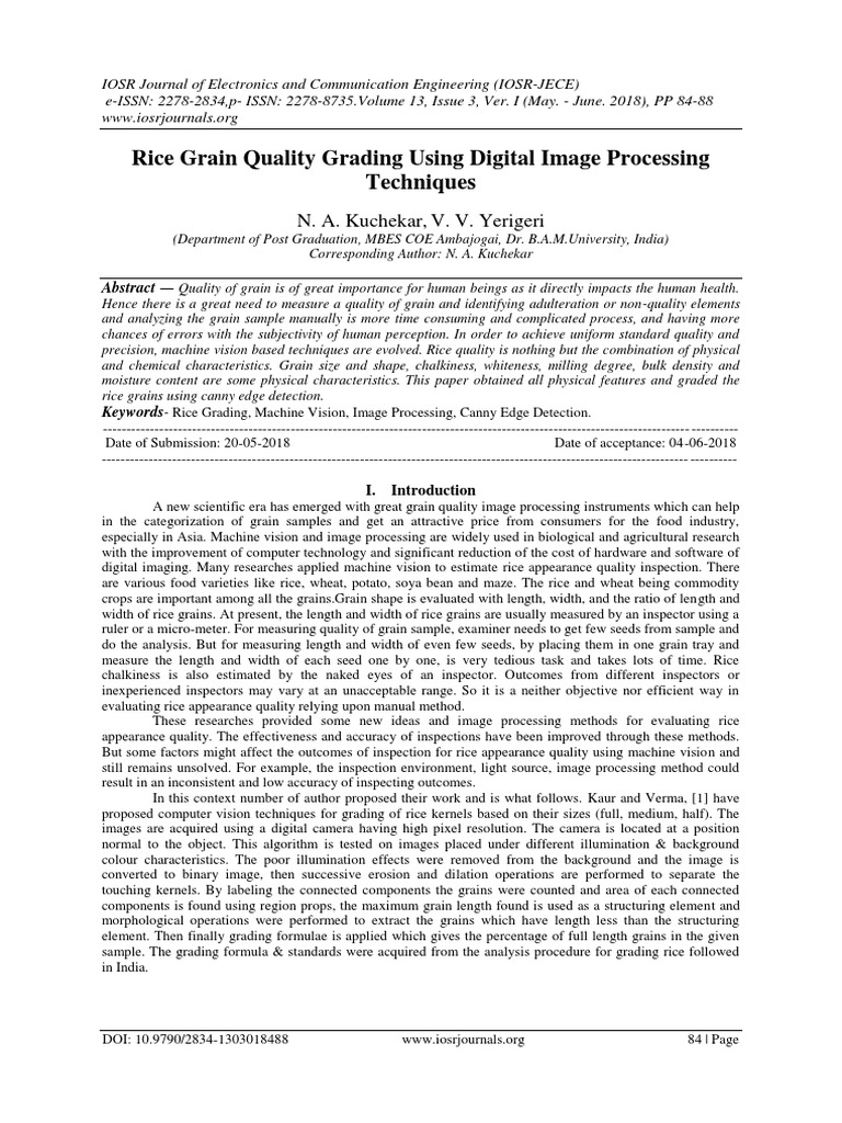 Rice Grain Quality Grading Using Digital Image Processing Techniques ...