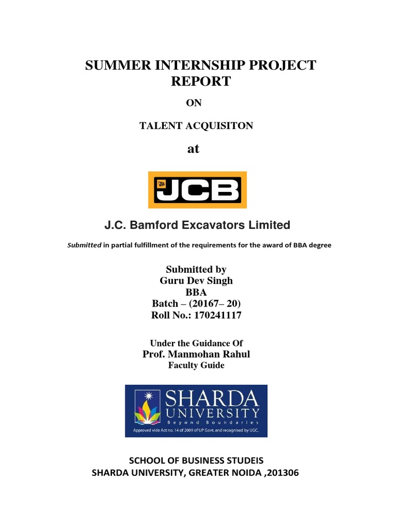 Summer Internship Project Report | PDF | Recruitment | Labour