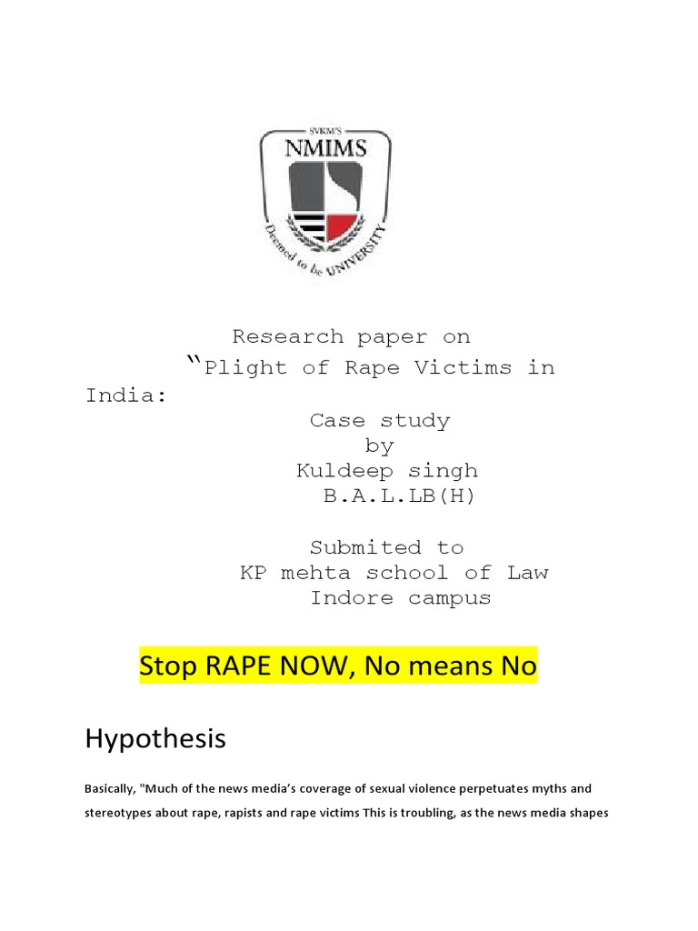 Rape Victims in India: A Case Study on the Nirbhaya Gang Rape | PDF ...