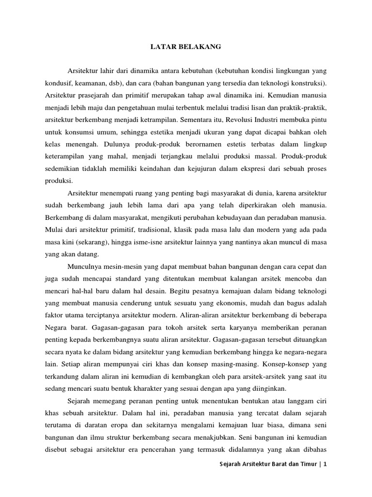 Sejarah Arsitektur Barat dan Timur | PDF | Seni