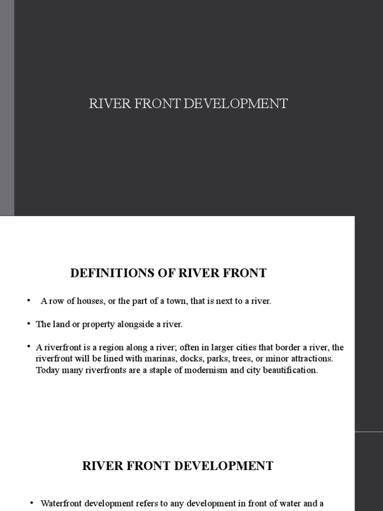 Sabarmati Riverfront Development Overview | PDF | Natural Environment ...